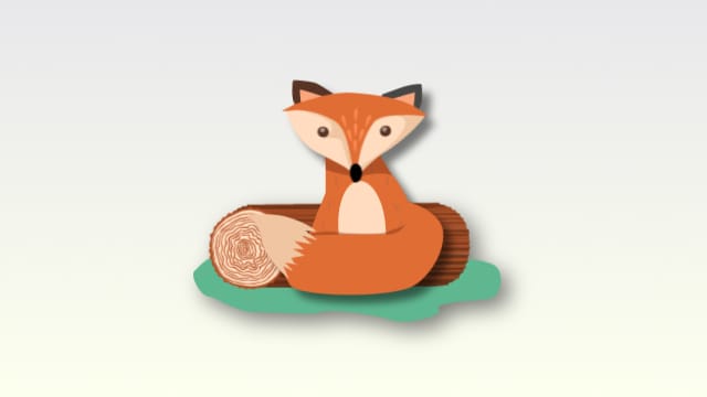Stylised 2D Animation Scene of Fox in the Woods - Ipswich UK