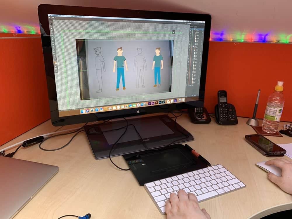 Artist working on new character animation graphics - Ipswich